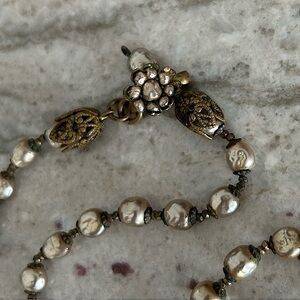 Miriam Haskell | Jewelry | Vintage Miriam Haskel Signed Pearl Necklace ...